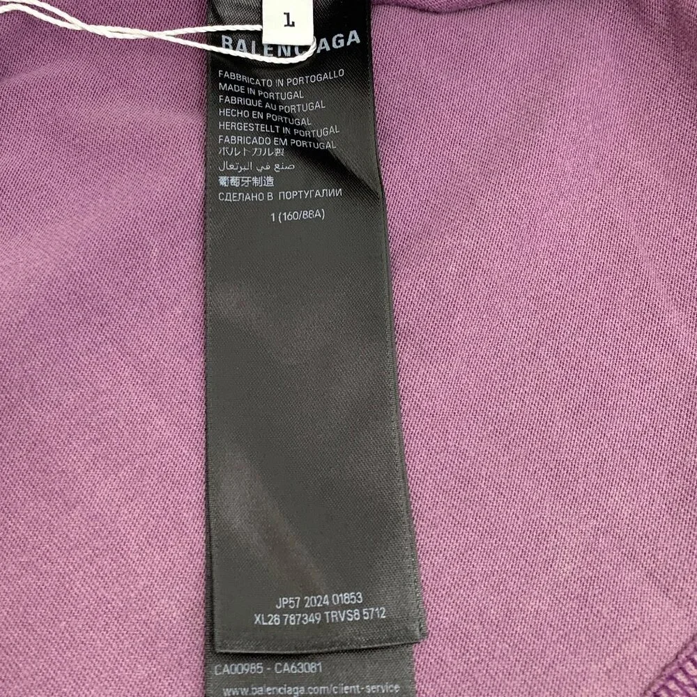Balenciaga | Shirts | Balenciaga 24 Collection Purple Distressed Ripped ...